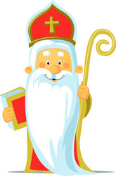 Saint nicholas - isolated on white background Vector Image