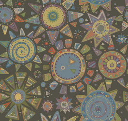 Geometric sun pattern Royalty Free Vector Image