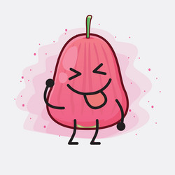 Java apple cartoon mascot character fishing Vector Image