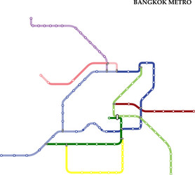 Abstract metro map in shape heart Royalty Free Vector Image