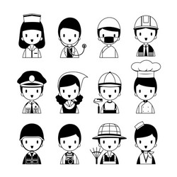 People with different occupations set Royalty Free Vector