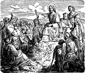 Jesus Sermon Mount Vector Images (19)