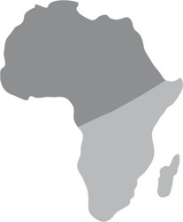 Africa map silhouette Royalty Free Vector Image