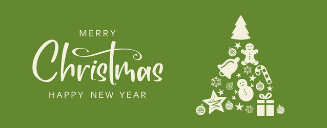 Banner with christmas tree Royalty Free Vector Image