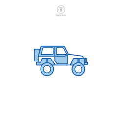 Jeep off-road icon symbol isolated on white Vector Image