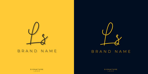 Initial letters ls logo design bundle Royalty Free Vector