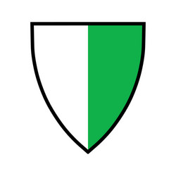 Checkered shield - modern flat design style single