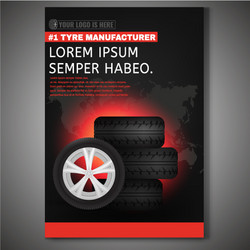 Tyre poster image Royalty Free Vector Image - VectorStock
