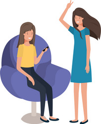 Women Sitting Vector Images (over 9,400)