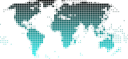 World map with coordinate grid Royalty Free Vector Image