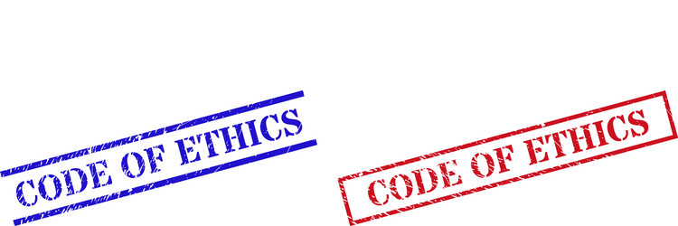 Ethics grunge scratched seal stamps with rectangle
