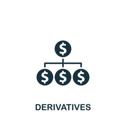 Derivatives icon monochrome simple policy icon Vector Image
