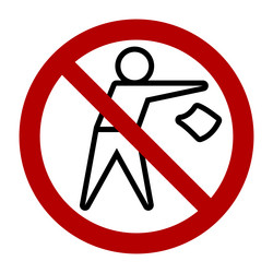 Do not litter keep it clean symbol prohibition Vector Image