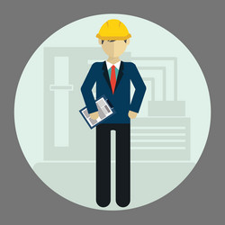 Engineer construction equipment machine operator Vector Image