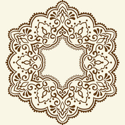 Lace ornamental decoration with flowers Royalty Free Vector