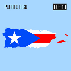 Abstract color map of puerto rico Royalty Free Vector Image