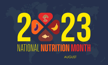 2023 concept national nutrition month design Vector Image