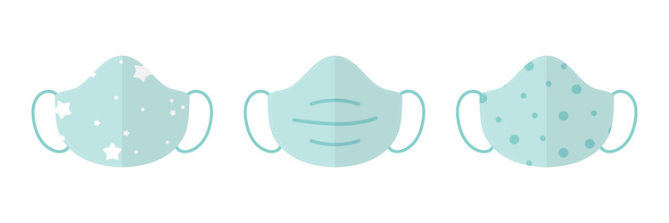 Pink cloth masks sheet for face Royalty Free Vector Image