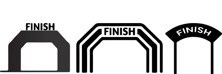 Finish gate icon isolated on white background Vector Image
