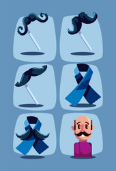 Movember ribbon Royalty Free Vector Image - VectorStock