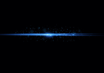 Glowing blue line horizontal light rays flash Vector Image