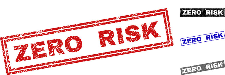 Zero risk rubber stamp Royalty Free Vector Image