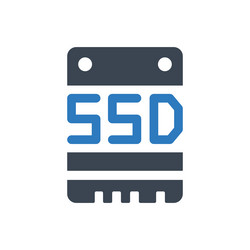 Solid state drive icon Royalty Free Vector Image