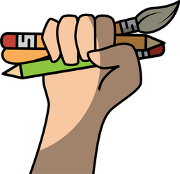 Write utensils design Royalty Free Vector Image