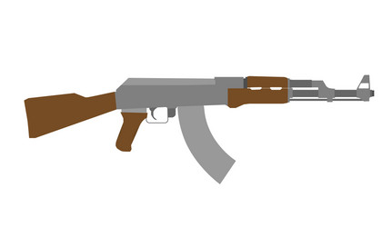 Black machine gun doodle cartoon Royalty Free Vector Image