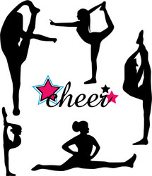 Cheerleading Jump Silhouette
