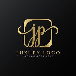 Creative letter jp logo design template initial Vector Image