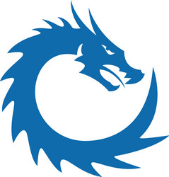 Square fire dragon Royalty Free Vector Image - VectorStock