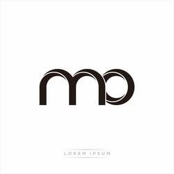 Mo logo letter monogram slash with modern logo Vector Image