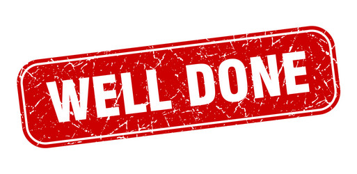 Square grunge red done stamp Royalty Free Vector Image