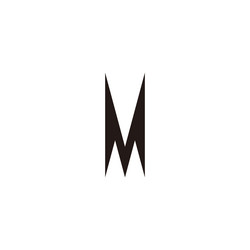 Letter m triple square geometric symbol simple Vector Image