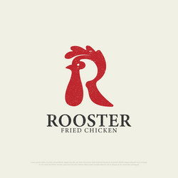 Chicken rooster restaurant logo design Royalty Free Vector