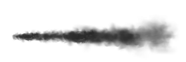 Realistic missile or bullet trail airplane Vector Image