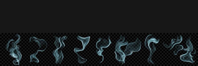 Smoke effect realistic traces in air from Vector Image