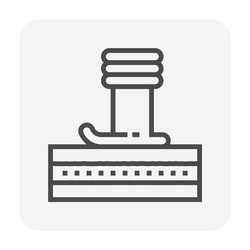 Soil compaction icon Royalty Free Vector Image