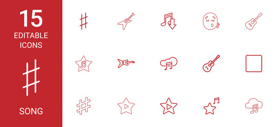 5 song icons Royalty Free Vector Image - VectorStock