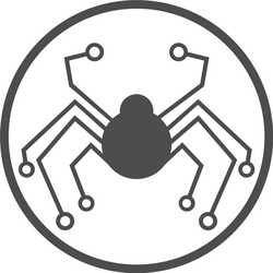Spider web technology logo Royalty Free Vector Image