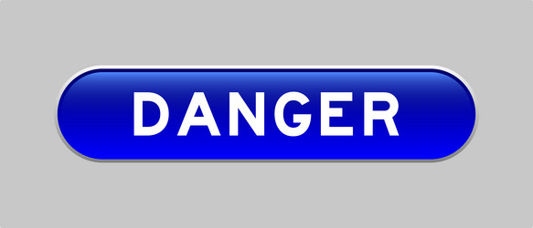 Blue color capsule shape button with word hazard Vector Image