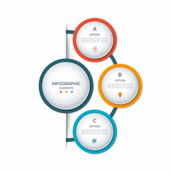 Infographic semi circle template with 4 options Vector Image
