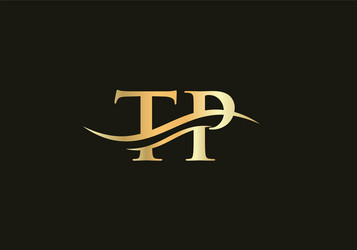 Elegant and stylish tp logo design eps Royalty Free Vector