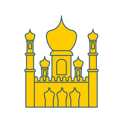 Islamic mosque isolated sign east ornament muslim Vector Image
