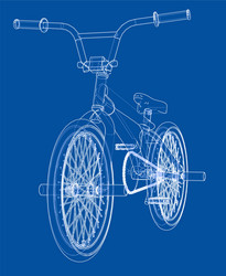 Bmx bicycle blueprints Royalty Free Vector Image