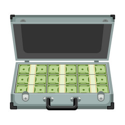 Case dollar bill cartoon iconcartoon Royalty Free Vector