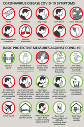 Coronavirus symptoms infographic 2019 ncov Vector Image