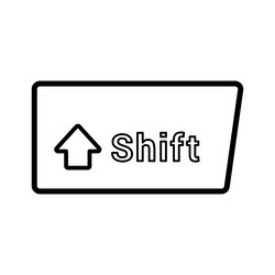 Butten key shift icon black graphics Royalty Free Vector