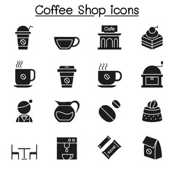 Coffee icons design Royalty Free Vector Image - VectorStock